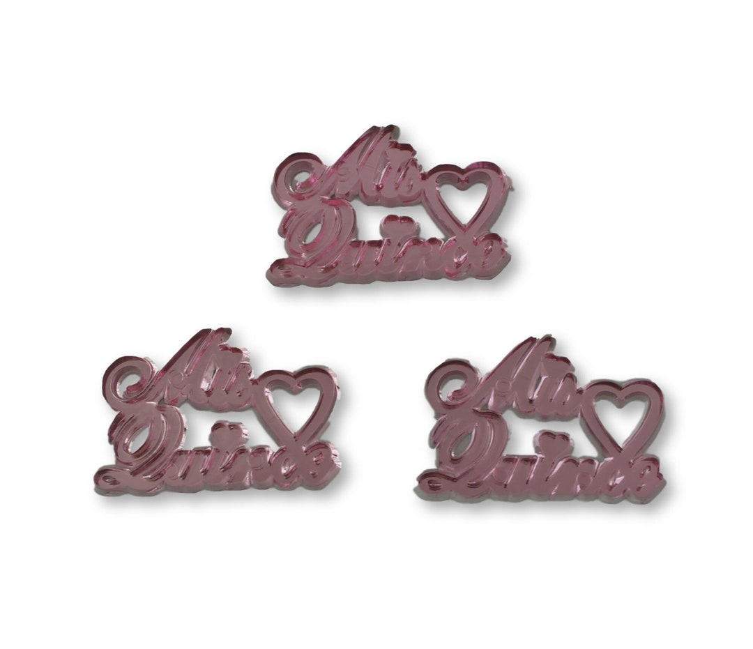 Pink Mini Mis Quince Acrylic Sign Charm Capias 24 Pieces - Etsy
