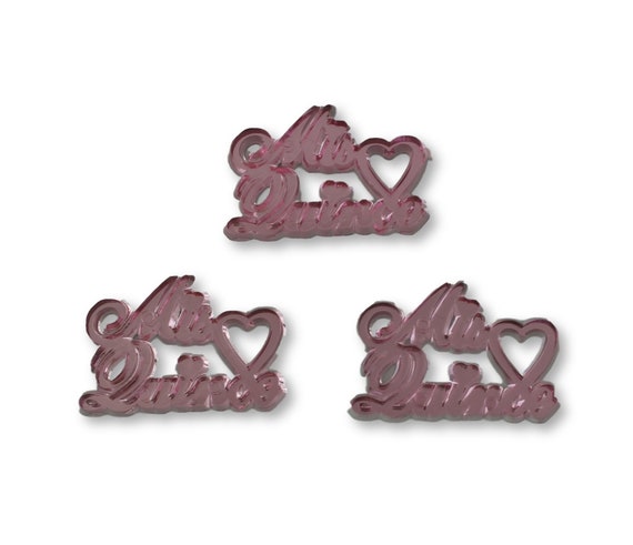 Pink Mini Mis Quince Acrylic Sign Charm Capias 24 Pieces - Etsy