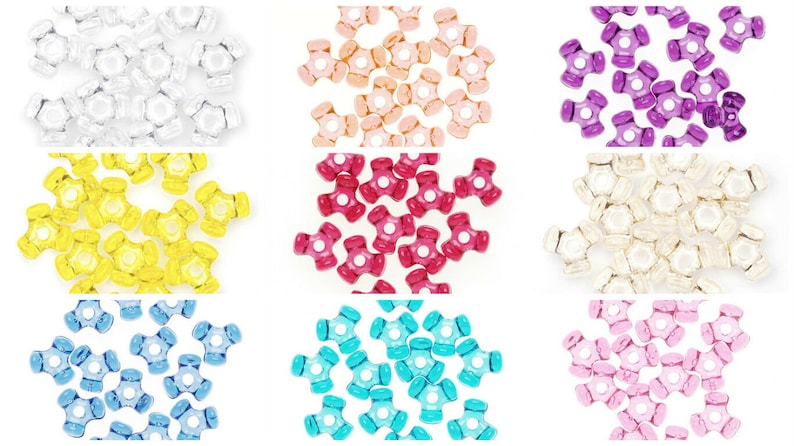 11 Mm Acrylic Tri-beads Bulk 1,000 Pieces 25 Colors Available - Etsy