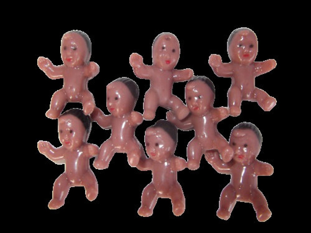 1.25 Inch Mini Small Plastic Baby Babies Black Skin 48 Pieces - Etsy