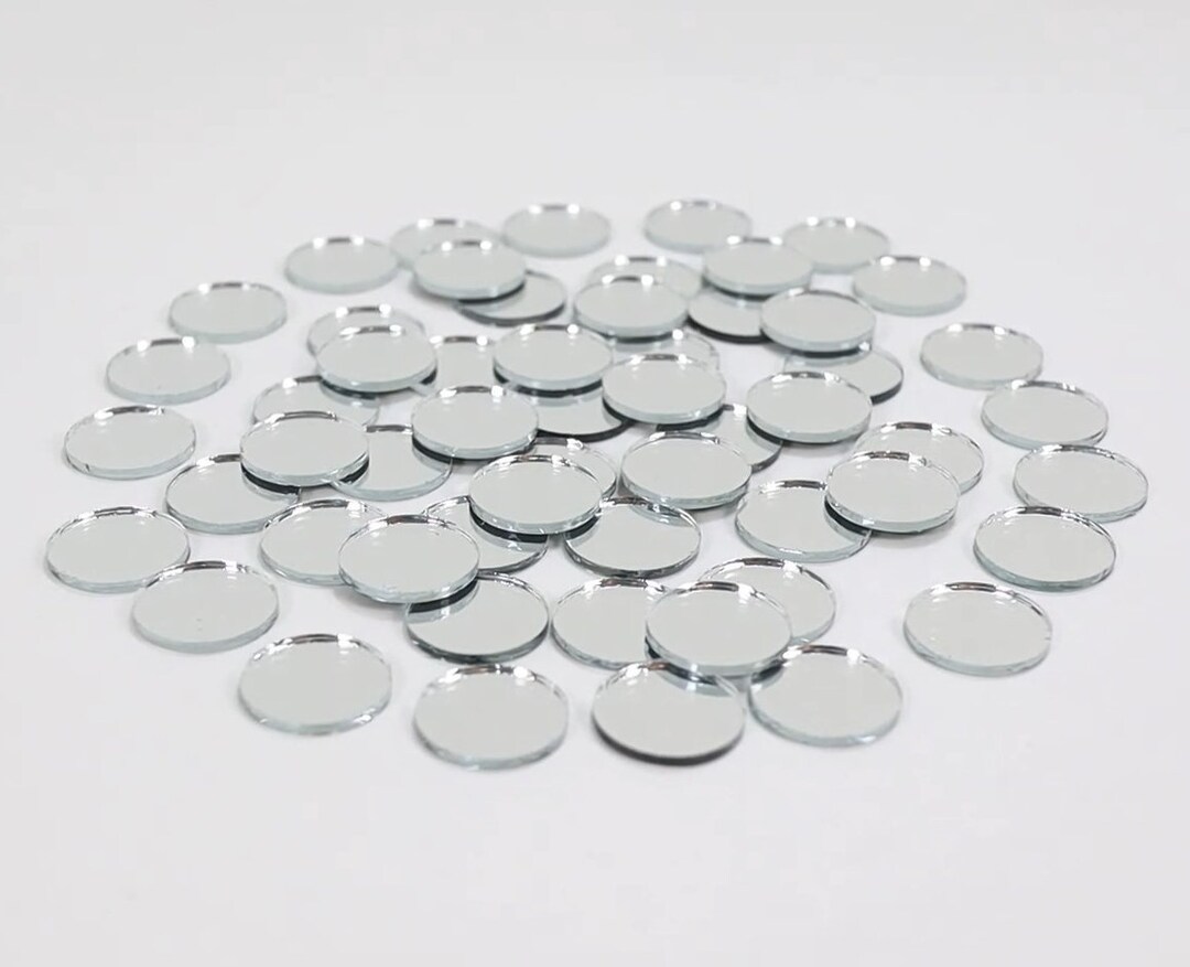 0.5 Inch Small Tiny Round Craft Mirrors Bulk 50 Pieces Mirror Mosaic ...