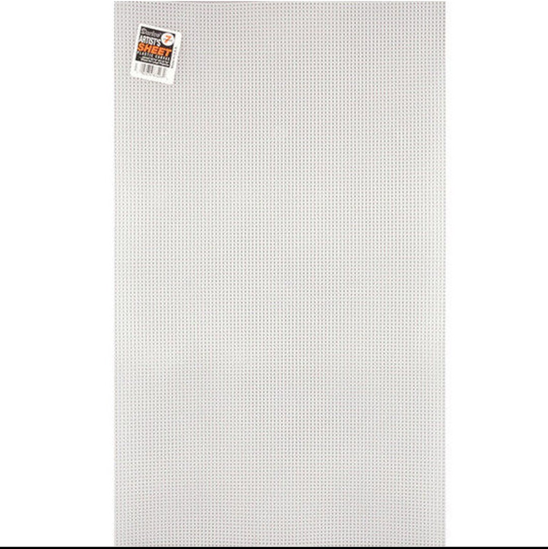 7 Mesh Count Clear Plastic Canvas Large Artist Sheets 13-5/8 X 22-5/8 ...