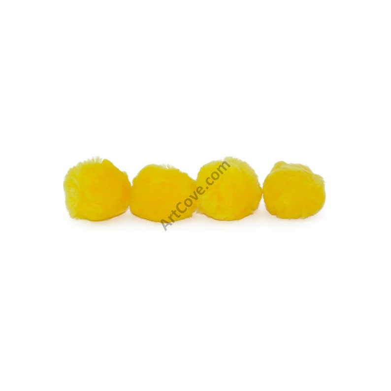 2 Inch Yellow Craft Pom Poms 25 Pieces - Etsy