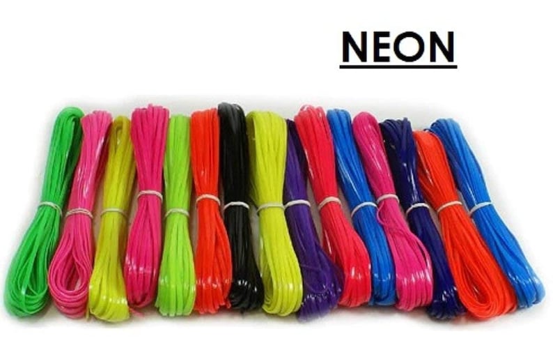 Rexlace Plastic Craft Lace Lanyard Cord Neon Colors Kit 450 - Etsy