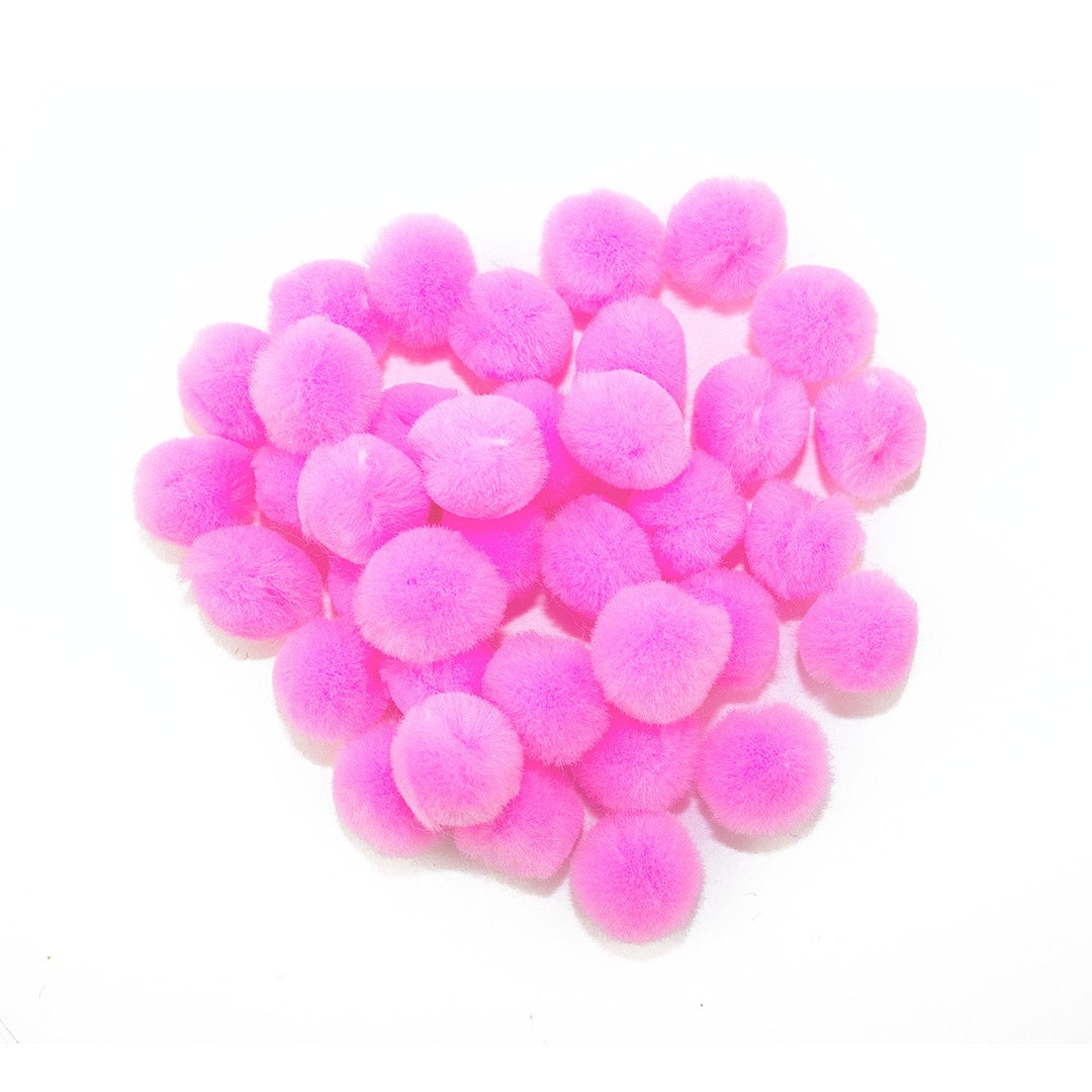 0.5 Inch Pink Tiny Craft Pom Poms 100 Pieces - Etsy