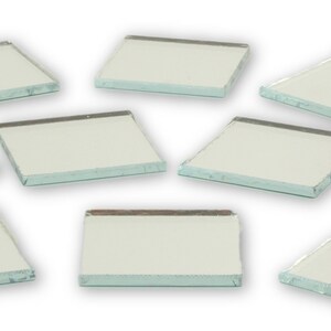 1 Inch Small Mini Square Craft Mirror Bulk 100 Pieces Mirror Mosaic ...