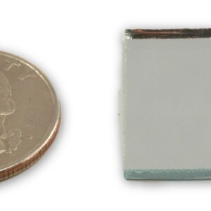 1 Inch Small Mini Square Craft Mirror Bulk 100 Pieces Mirror Mosaic ...