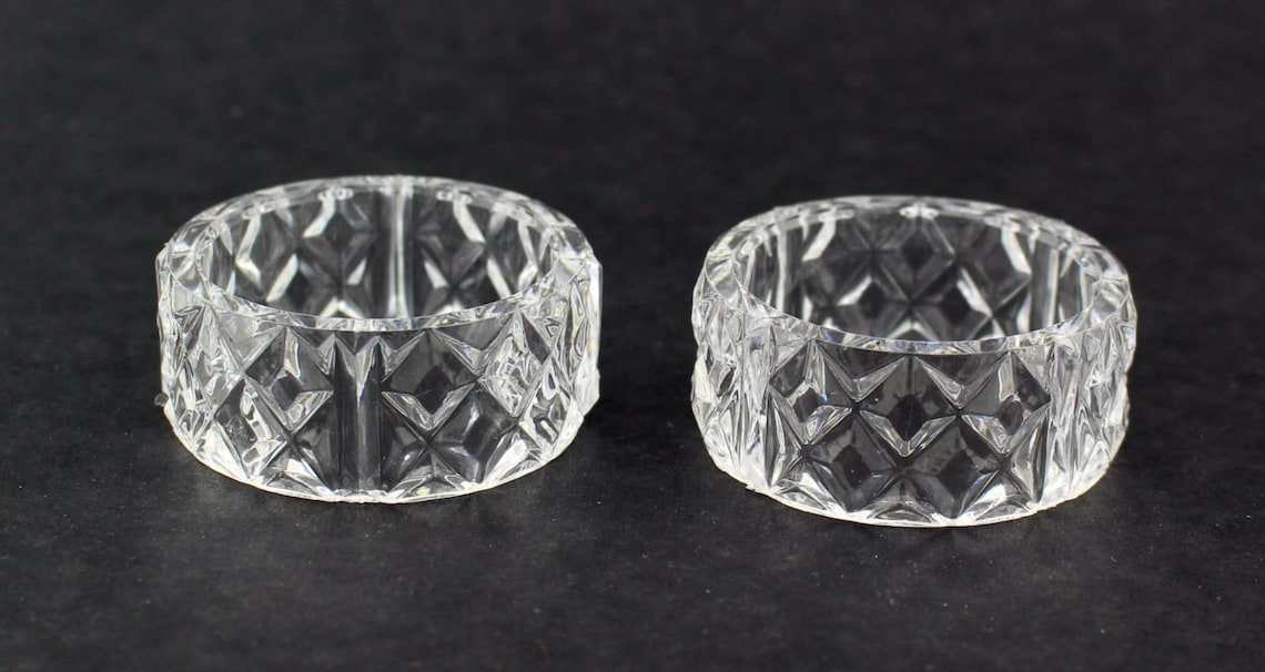 Clear Crystal Plastic Napkin Rings Bulk 24 Pieces - Etsy