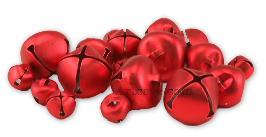 Red Jingle Small Bells Assorted Sizes 1/2 3/4 and 1 Inches 19 - Etsy