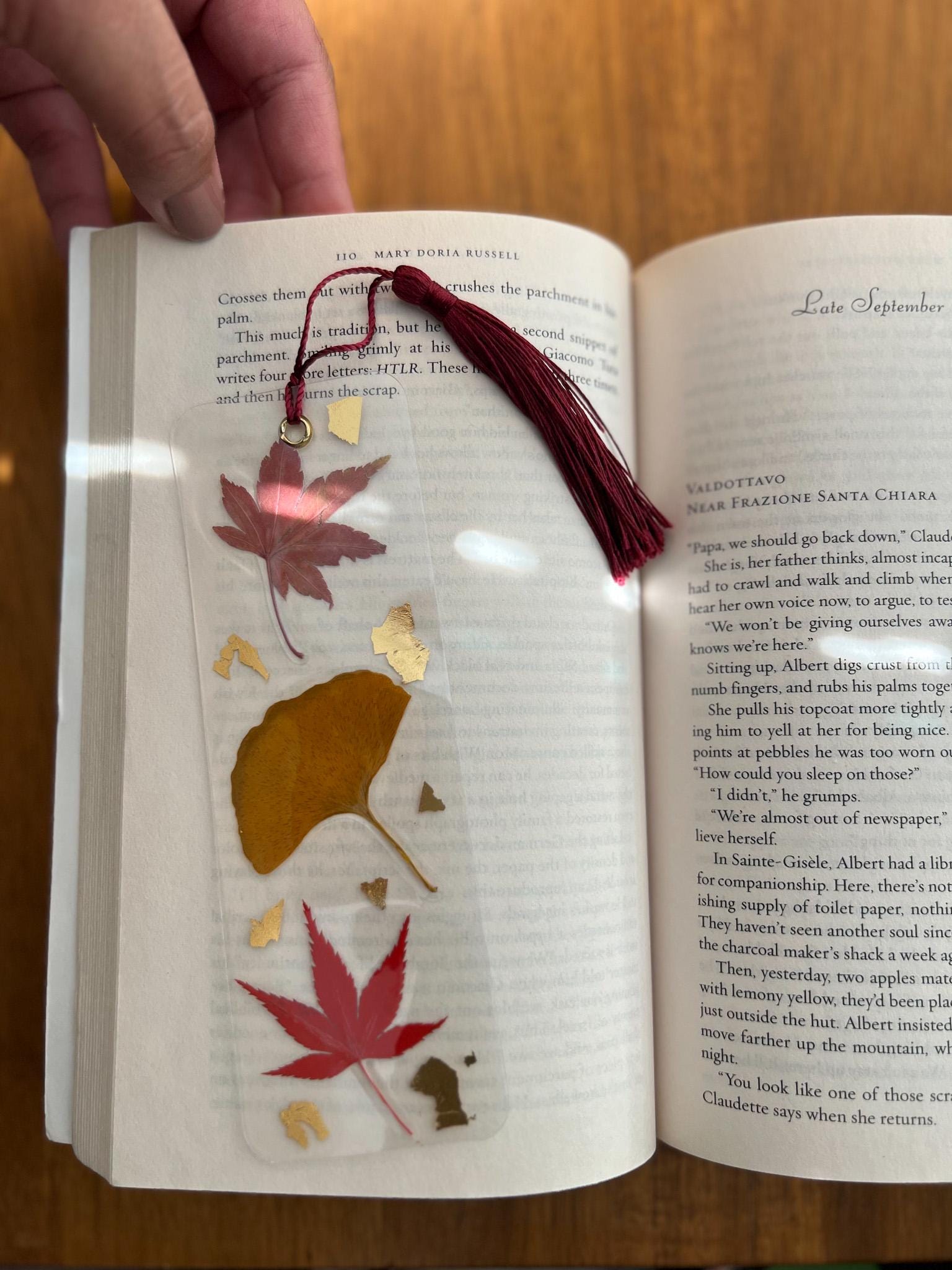 Pressed Leaves Bookmarks | Laminated Floral Bookmarks | Real Dried ...