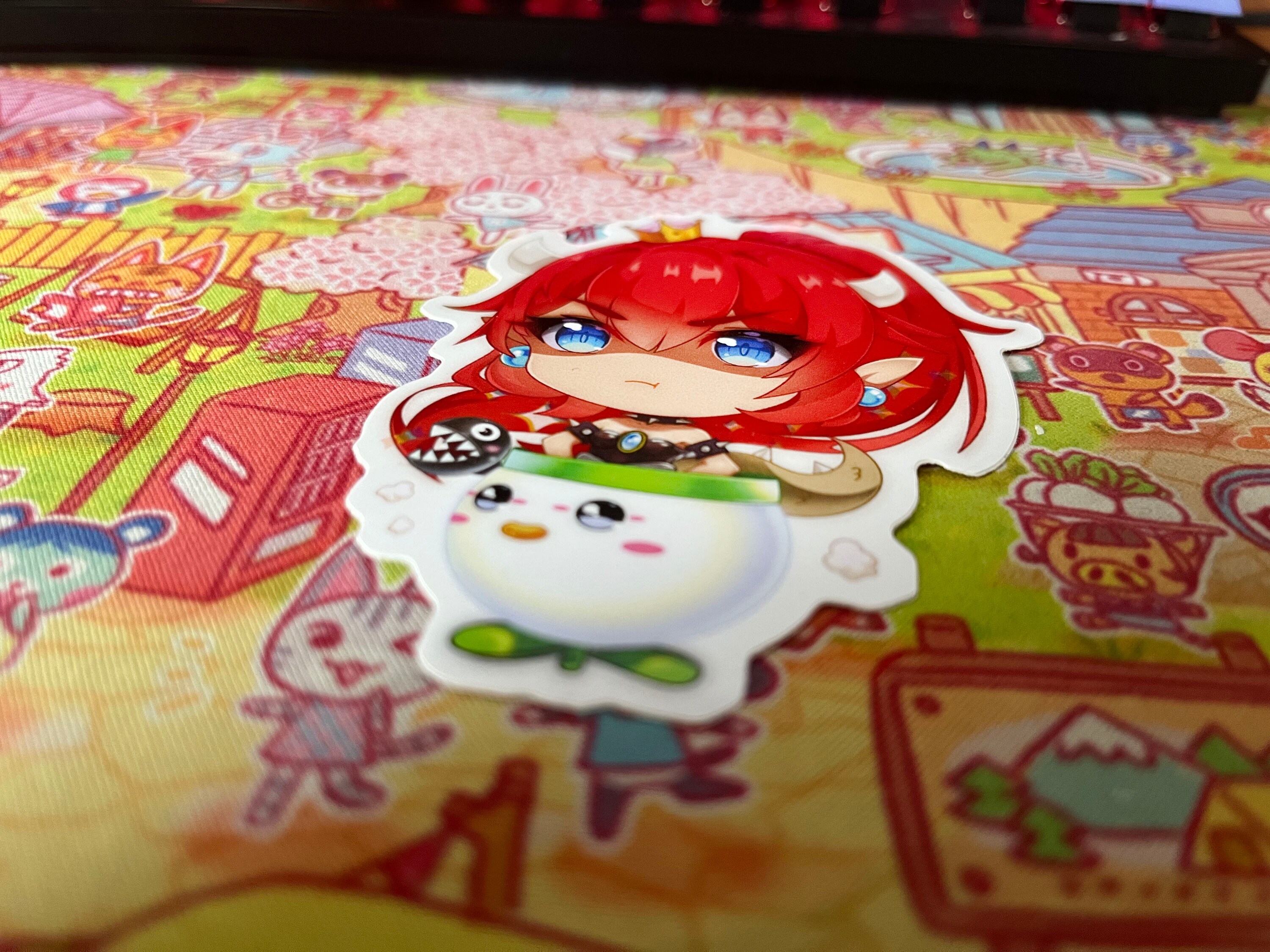 Bowsette Glossy Vinyl Die-cut Sticker Red Hair Blonde Hair - Etsy