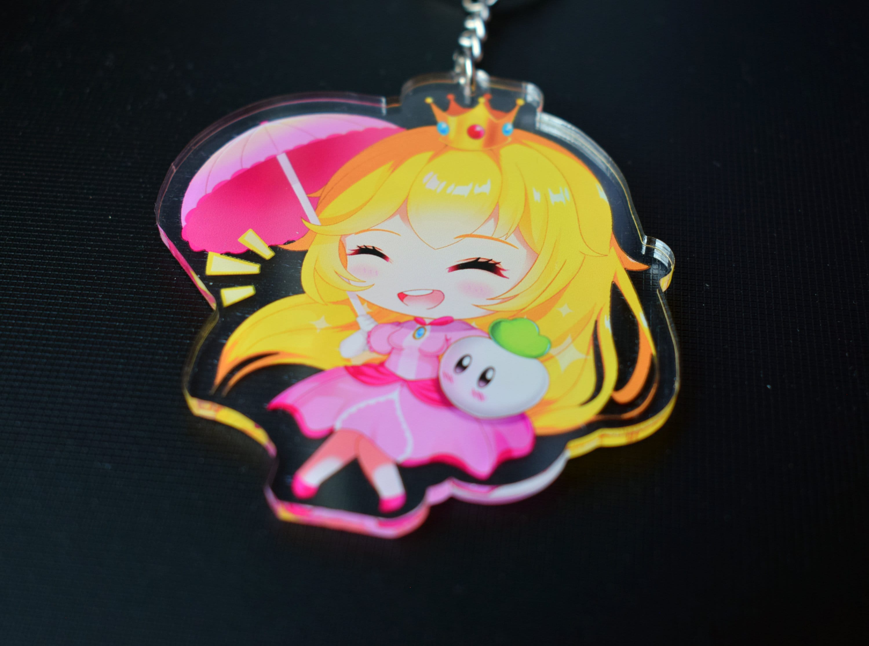 Princess Peach Nintendo Super Mario Acrylic Charm Keychain | Etsy