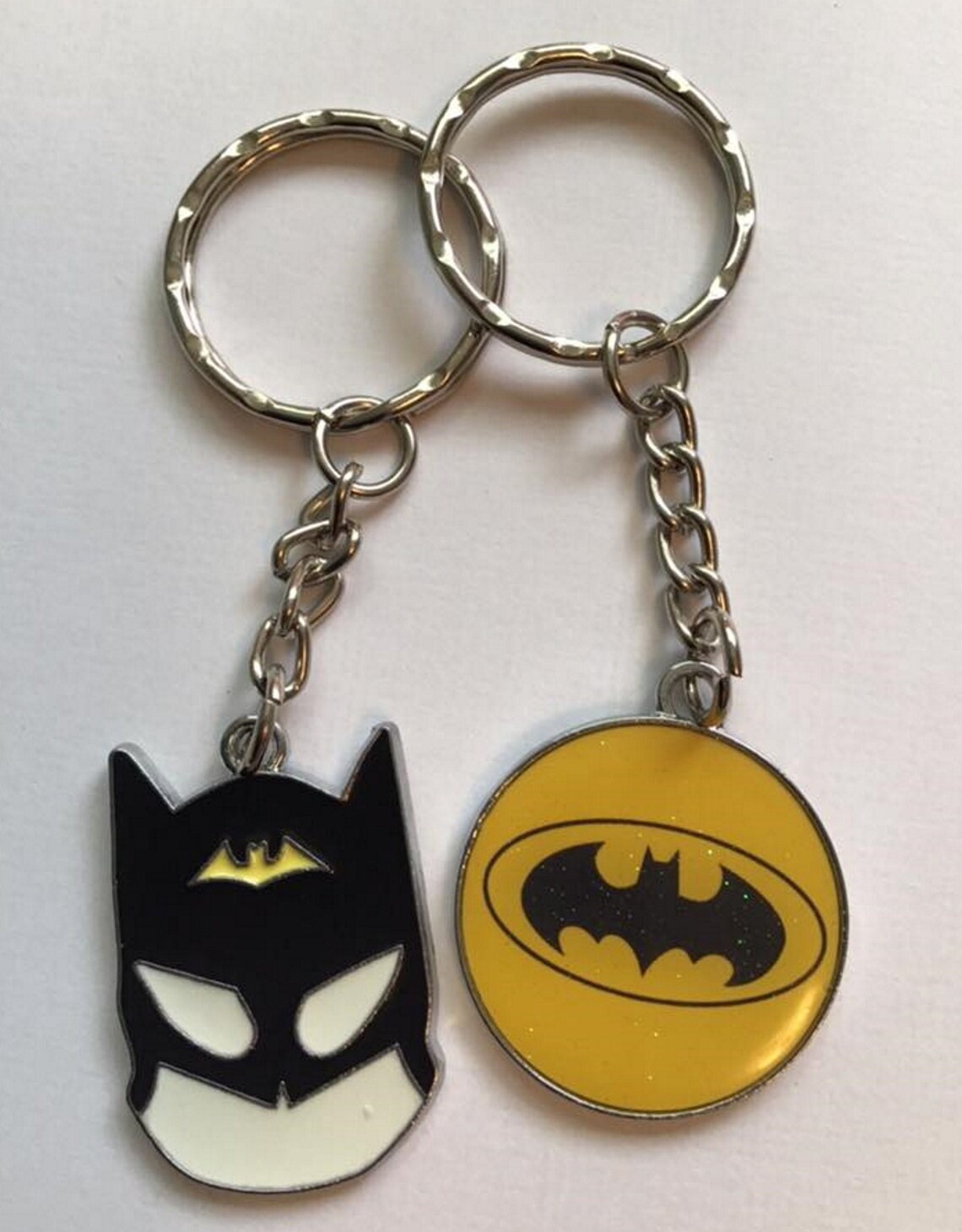 2 Batman Silver Plated Pendants/Charms Superheroes in Marvel | Etsy