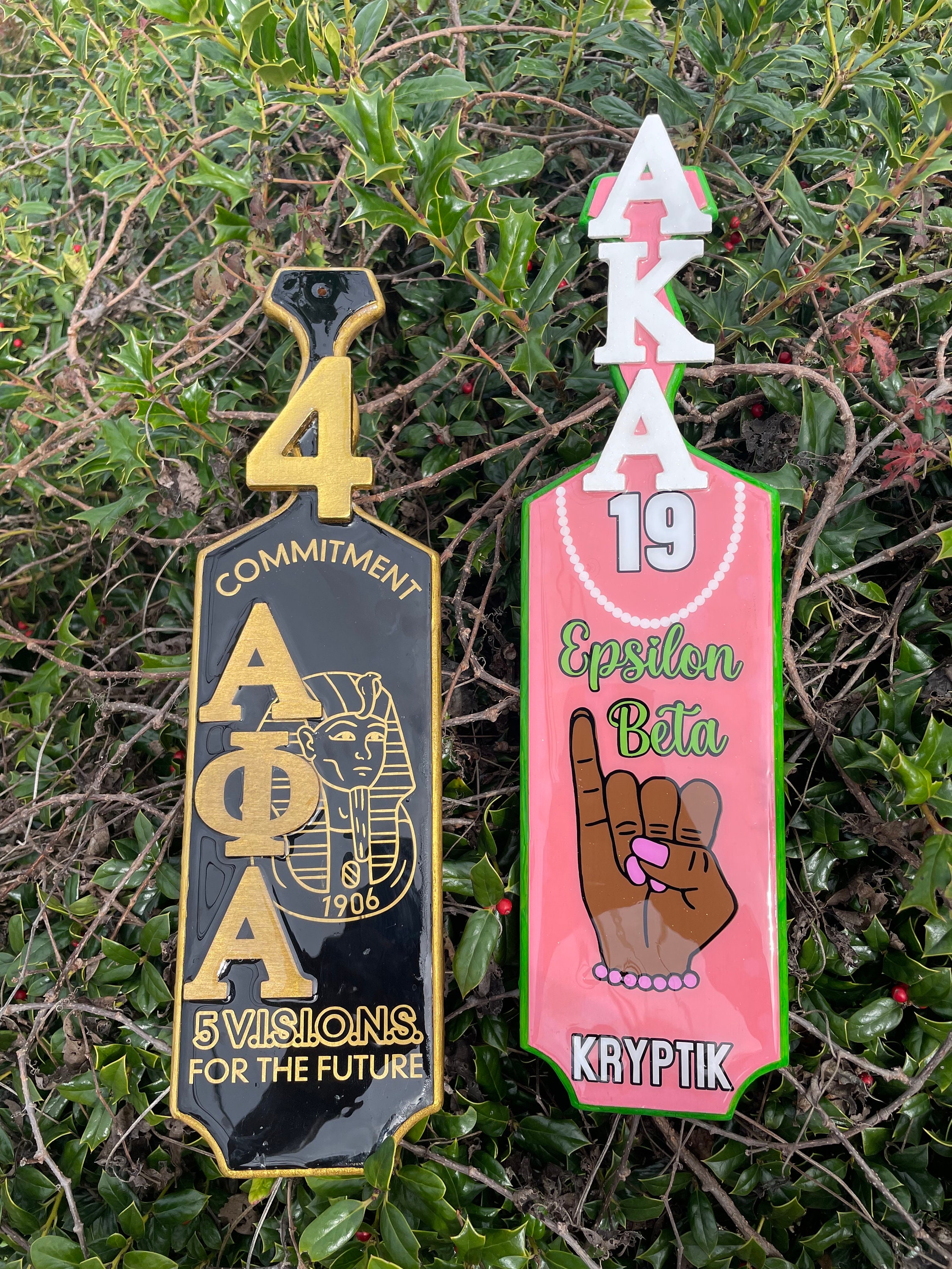 Custom Greek Paddle Alpha Kappa Alpha Delta Sigma Theta Zeta Phi Beta Sigma Gamma Rho Alpha Phi ...