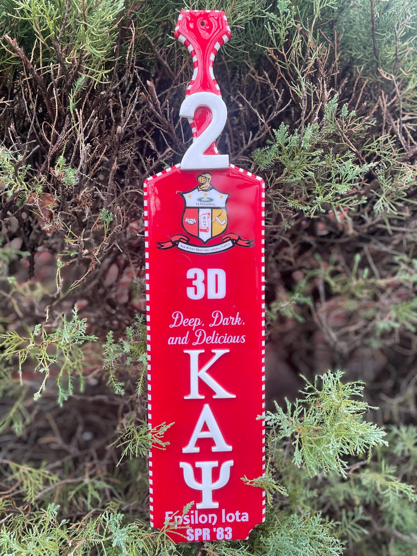 Stripe Border/foil Greek Paddle AKA Delta Sigma Theta Zeta Phi Beta ...