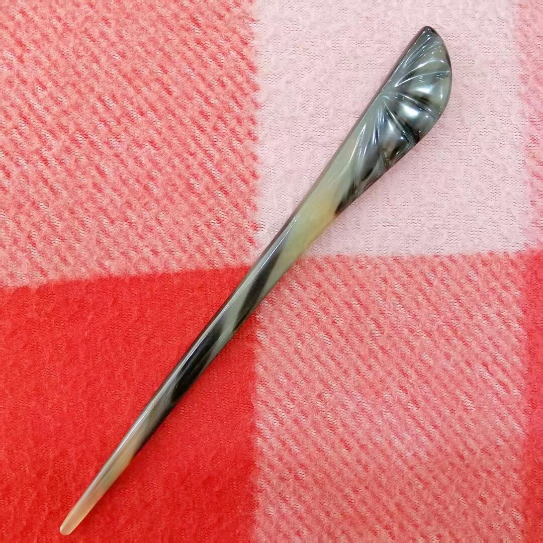 The "ink Wash" Series: Artisan Yak Horn Hair Sticks | Hand-polished ...