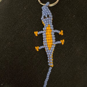 Seed Bead Lizard Keychain - Etsy