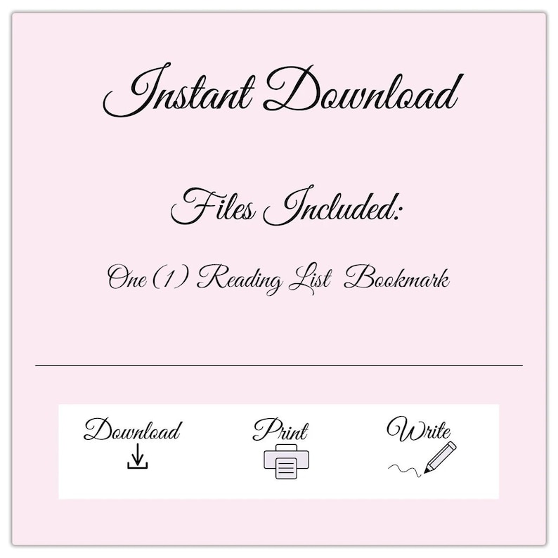 Printable Bookmark Template | Reading List Bookmark | Library Bookmark ...