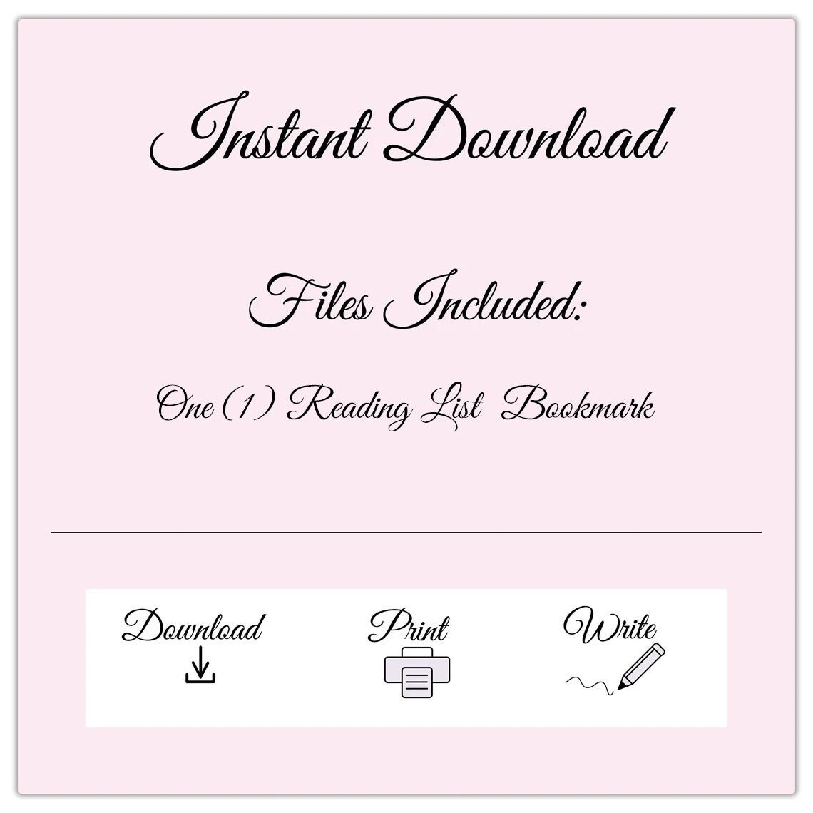 Printable Bookmark Template Reading List Bookmark Library Bookmark Star ...