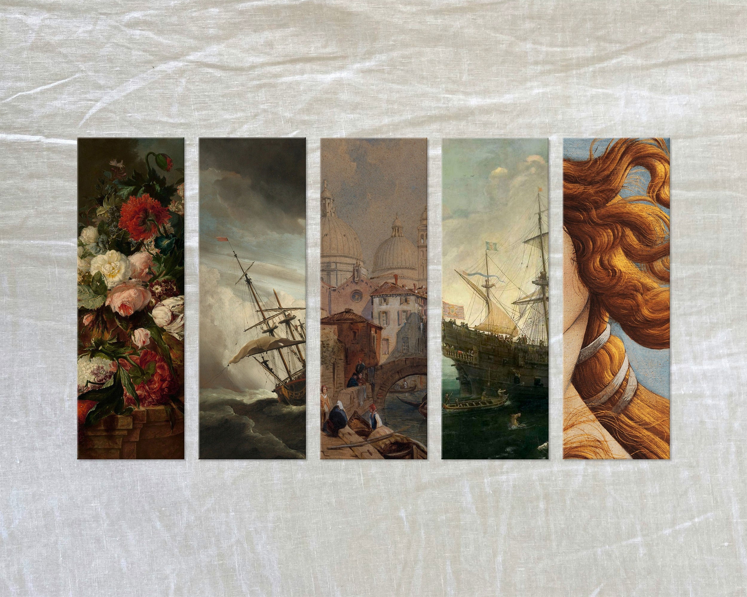 Printable Bookmark Template Vintage Renaissance Art Painting Bookmark ...