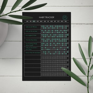 Printable Habit Tracker | 2024 Habit Tracker | Motivation Planner ...