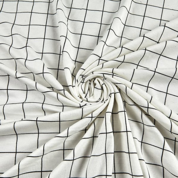 Black and White Checkered Fabric - Etsy