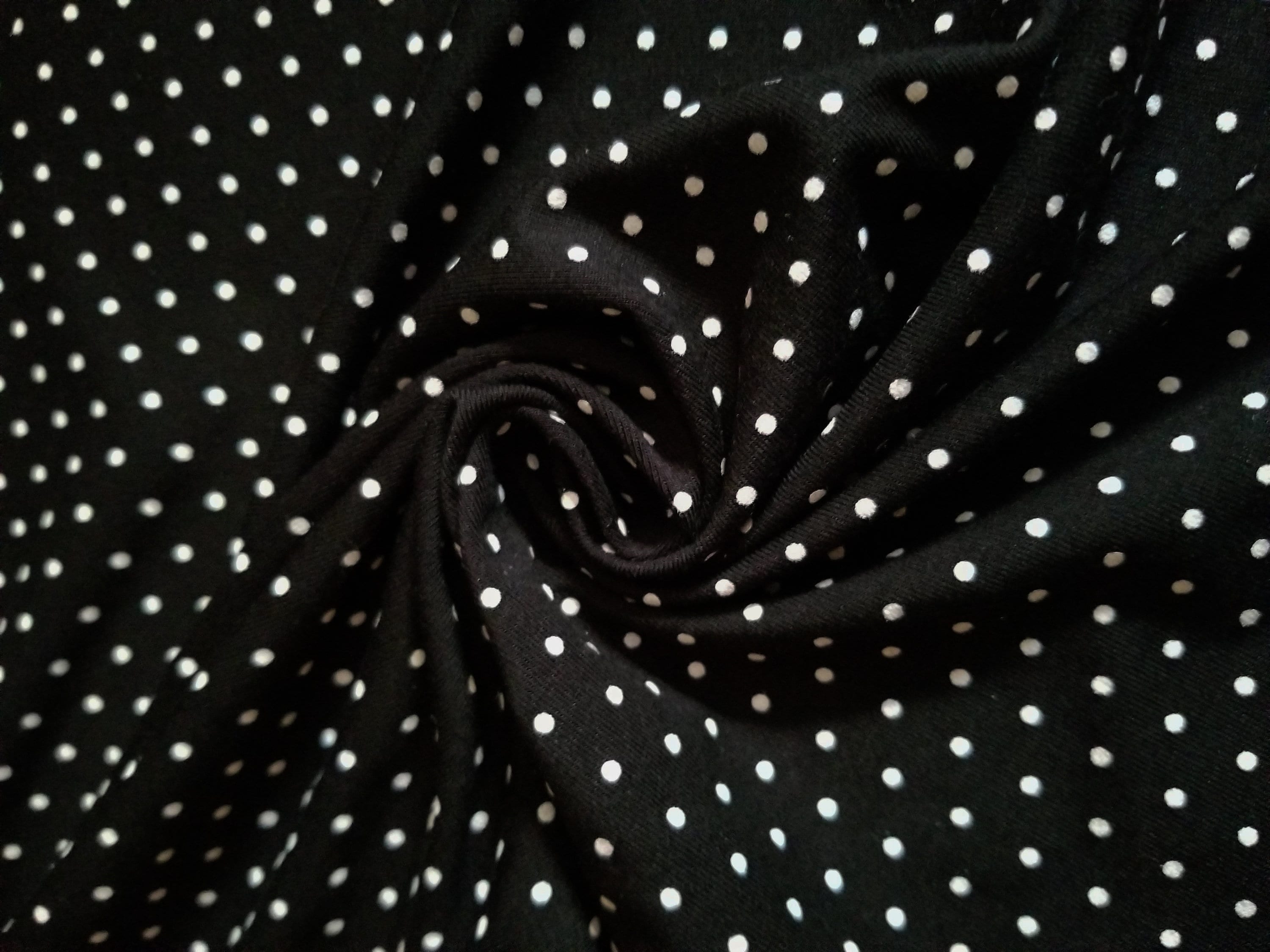 Black and White Polka Dot Fabric Small Polka Dot Fabric - Etsy