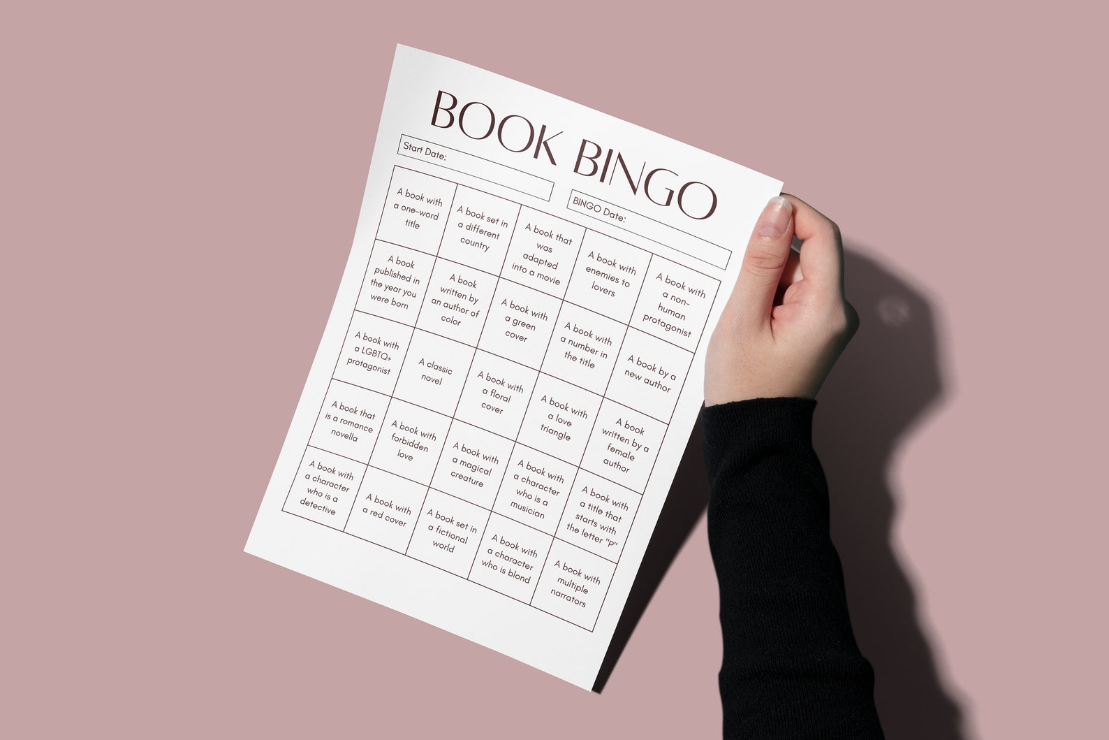 Printable Book Bingo Book Trope Bingo Bingo Template Reading Challenge ...