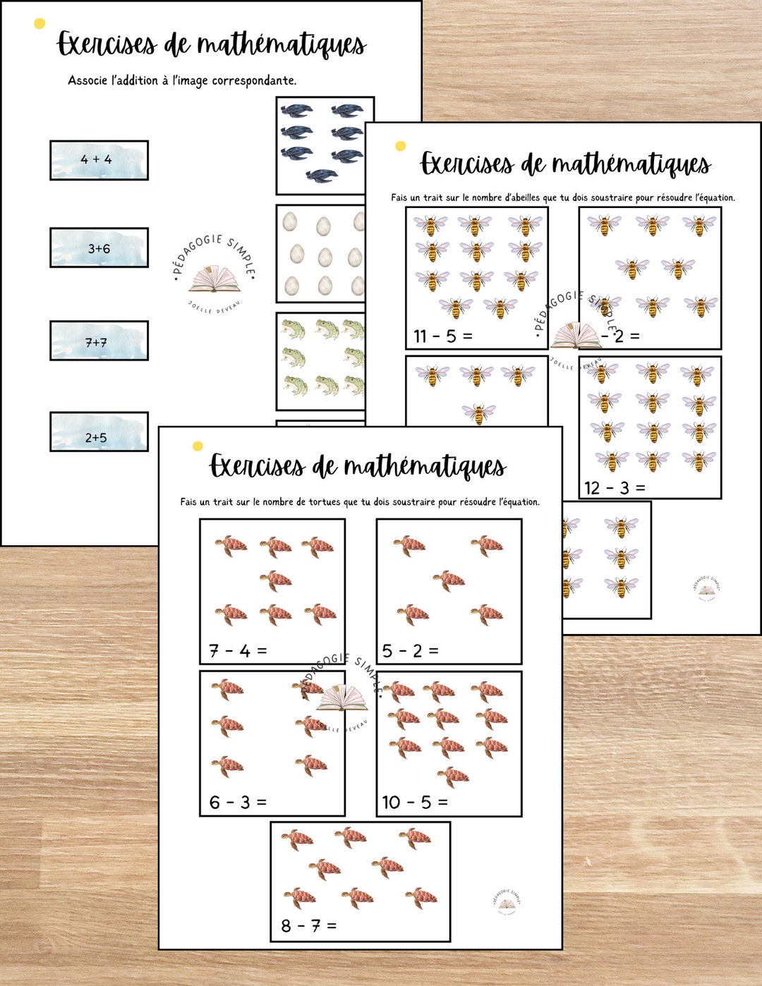 Exercices Mathématiques 1er Année (CP)- Math Exercises Grade 1 (cp ...