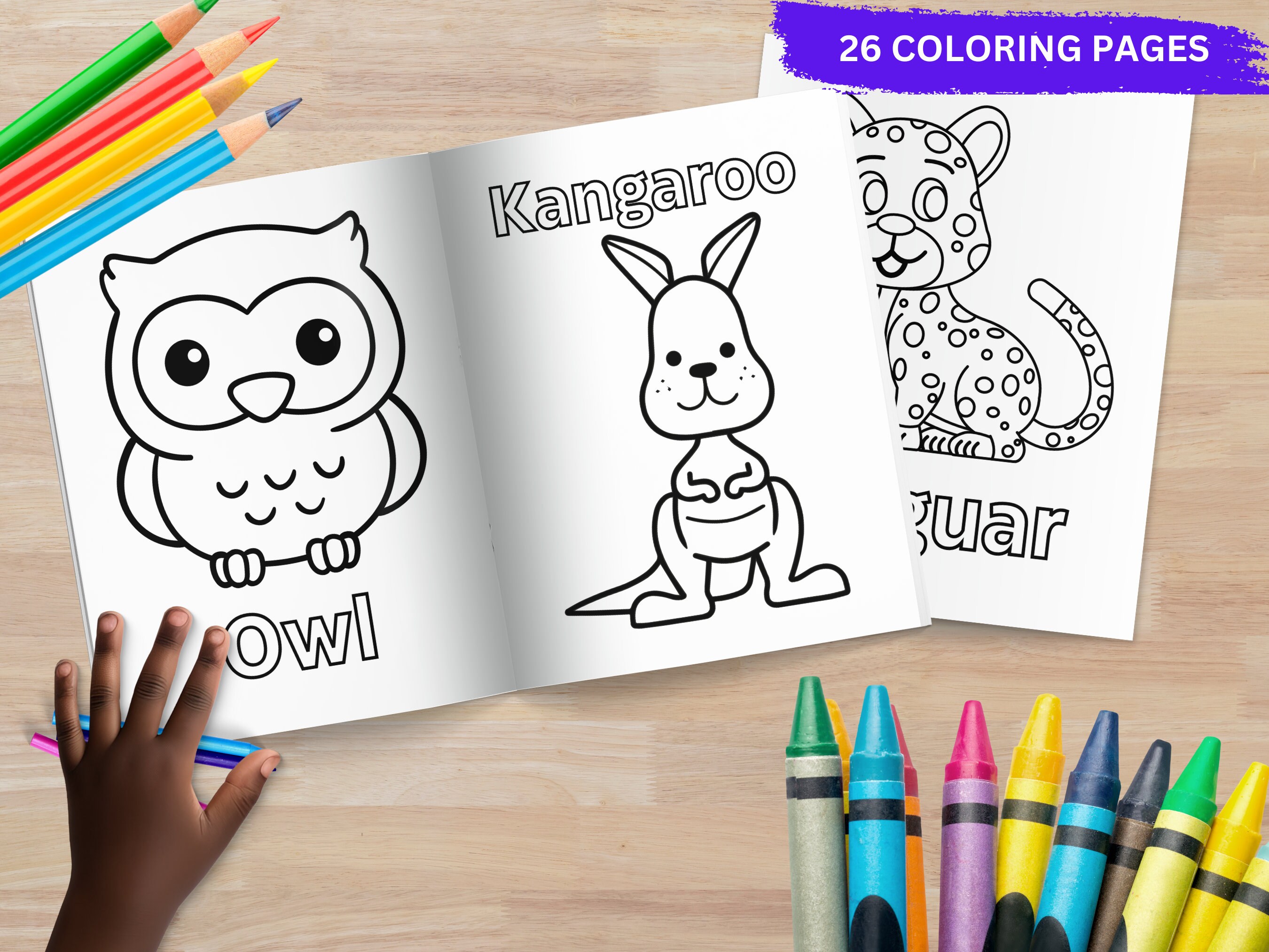 Animal Alphabet Coloring Sheets, ABC Coloring Book, Toddler Activity ...