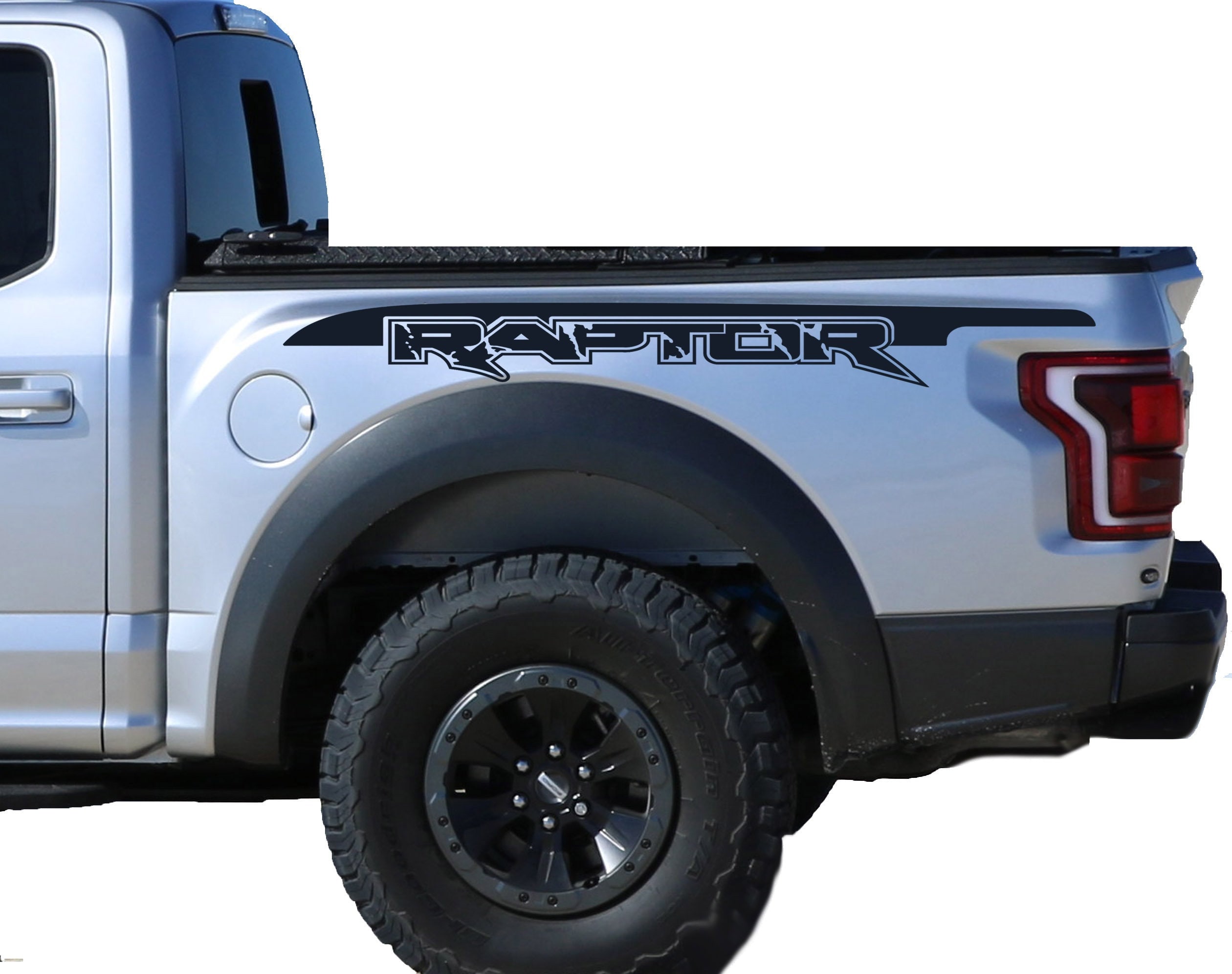 Ford Raptor Bed Decals Sticker Svt Distress Outline Side Graphics ...