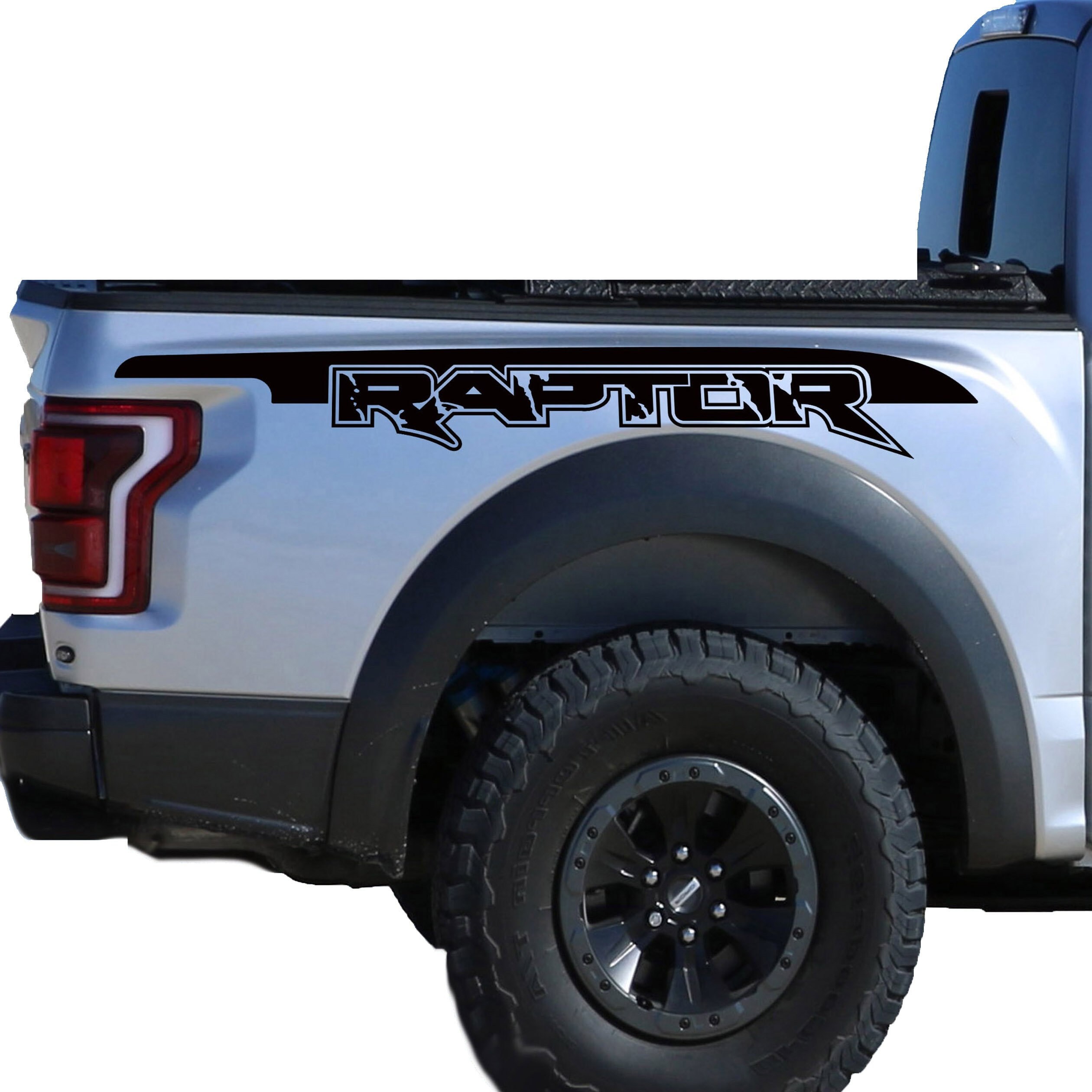 Ford Raptor Bed Decals Sticker Svt Distress Outline Side Graphics ...