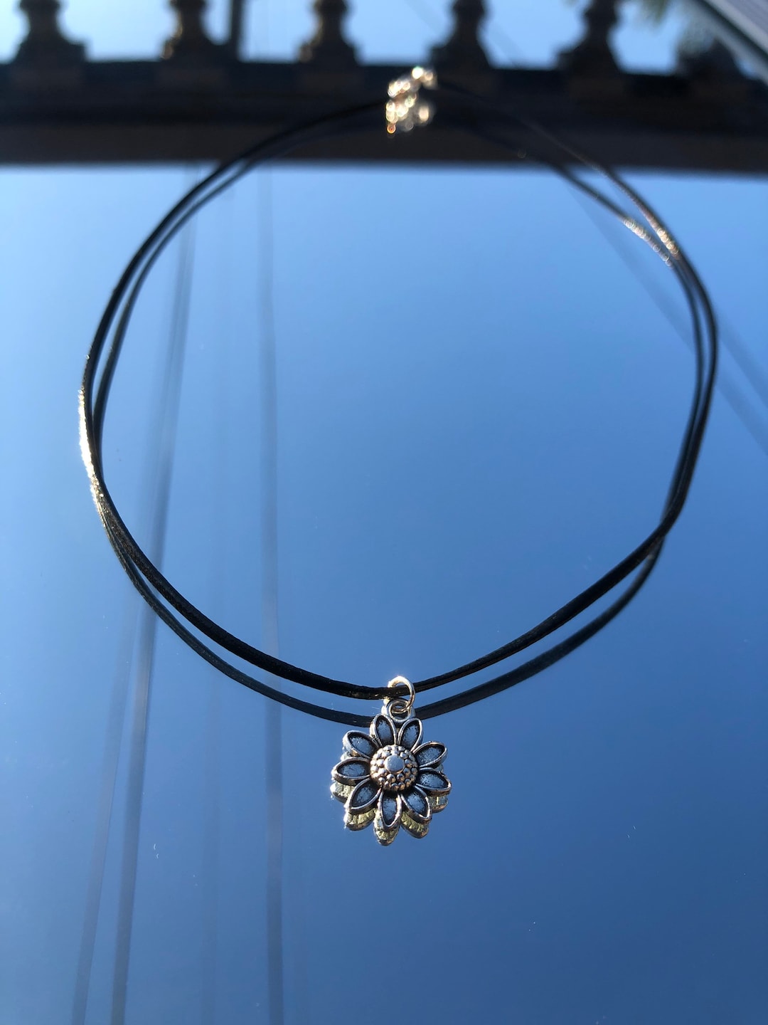 Simple Sunflower Necklace - Etsy