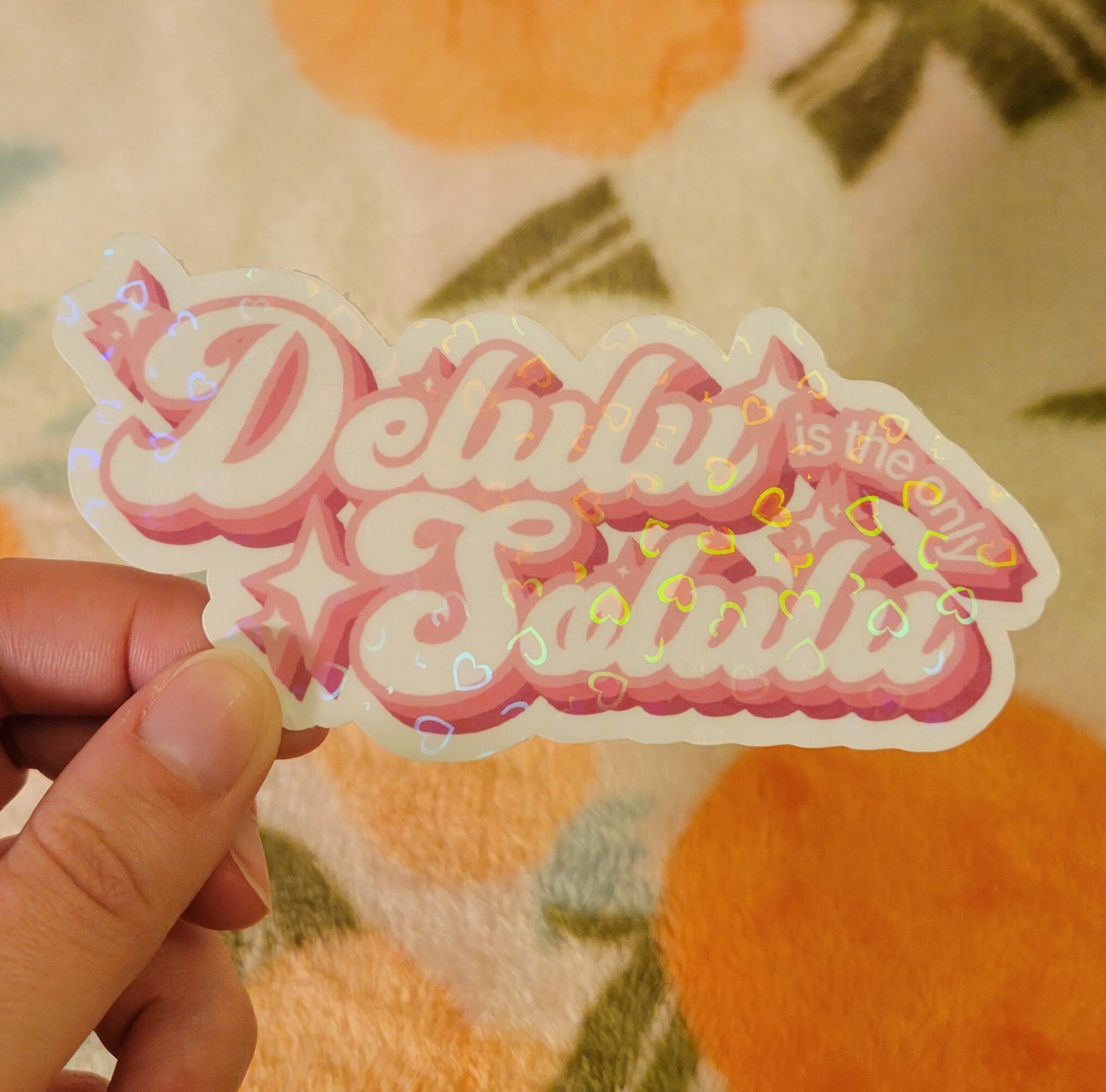 Delulu is the Only Solulu Holographic Sticker - Etsy