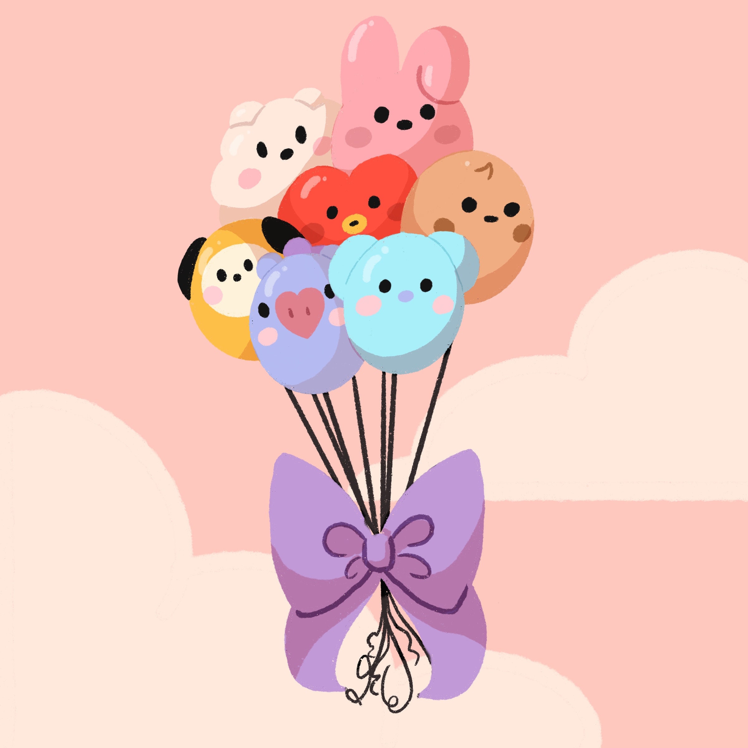 Bt21 Balloon Print - Etsy
