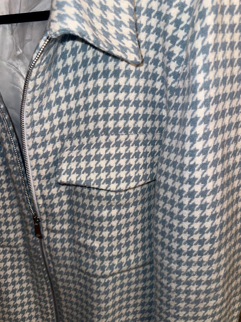 Blue Houndstooth Jacket - Etsy