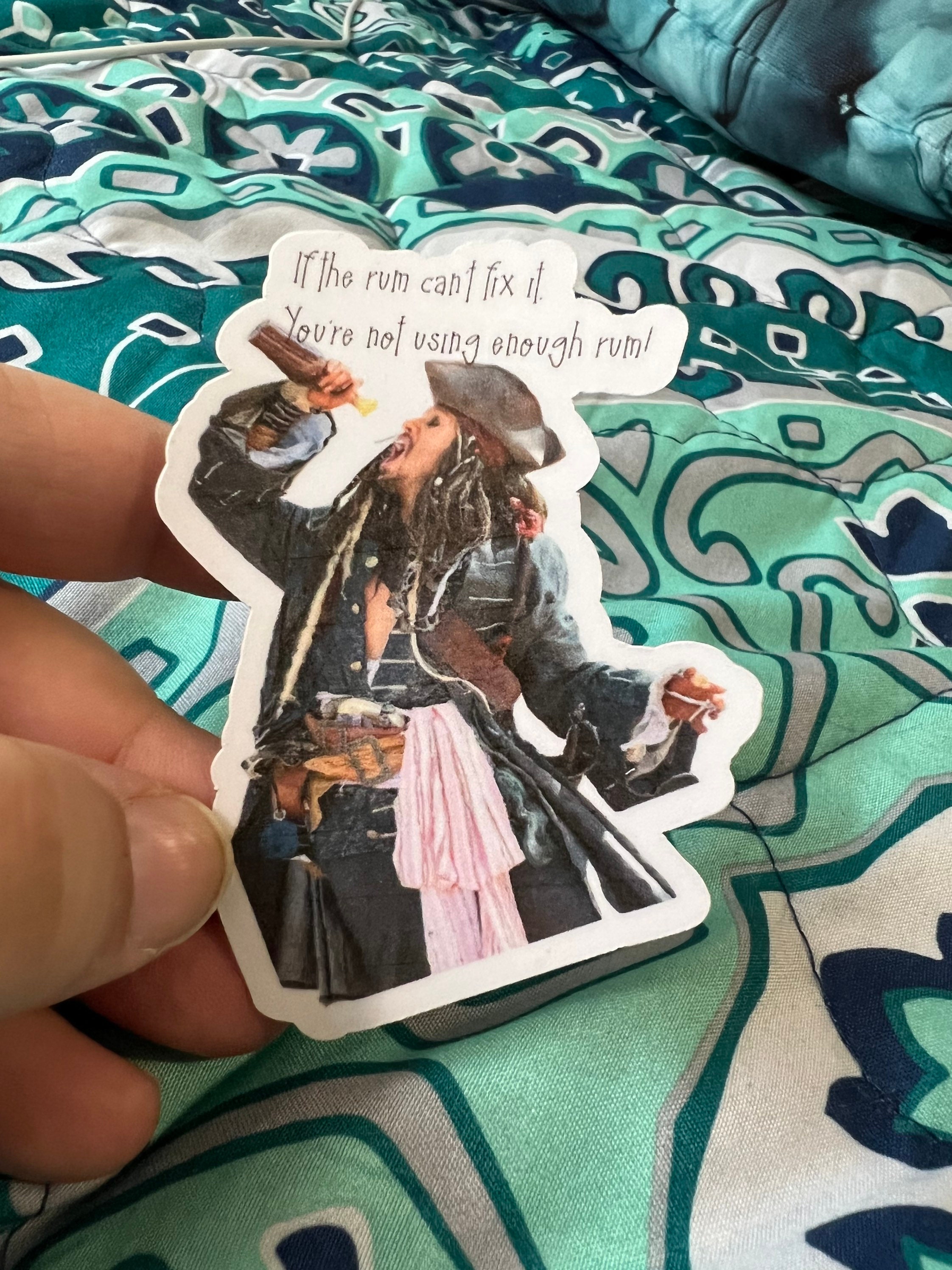 Captain Jack Sparrow Sticker Laminated - Etsy