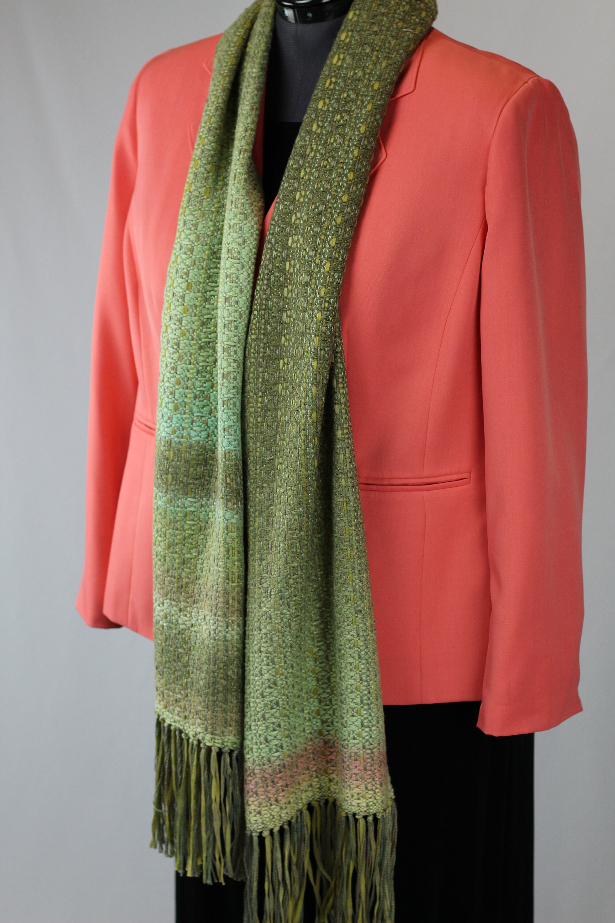 Shades Of Olive Green Widescarf wrap Handwoven Etsy