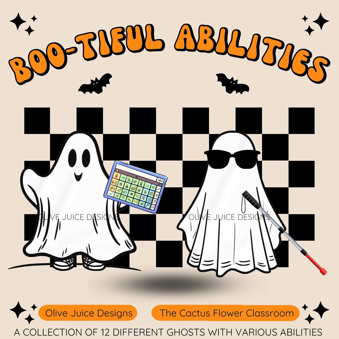 Halloween Disability Ghost Images - Ability Ghosts - PNG Images - Etsy