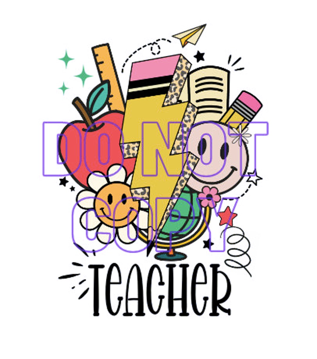 Teacher Design-png Digital Design-school Design - Etsy