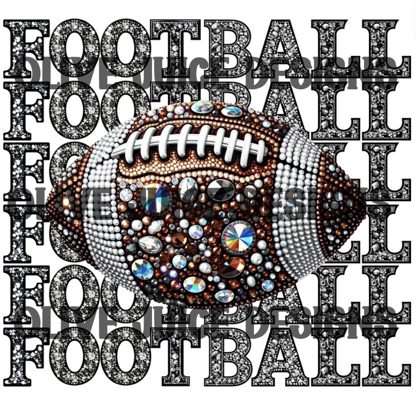 Rhinestone Football PNG Design - PNG Digital Design - Etsy