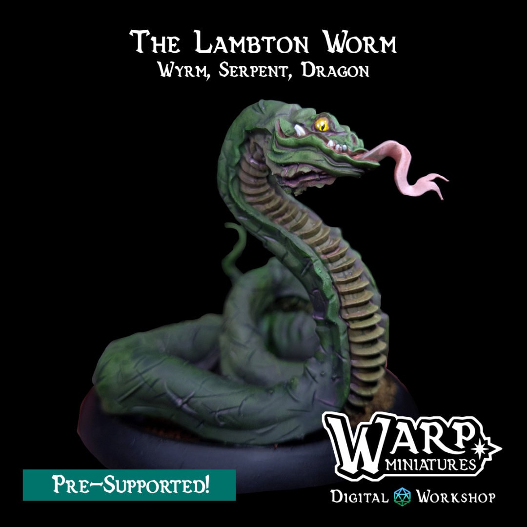 The Lambton Worm - Model for Tabletop Roleplay - Etsy