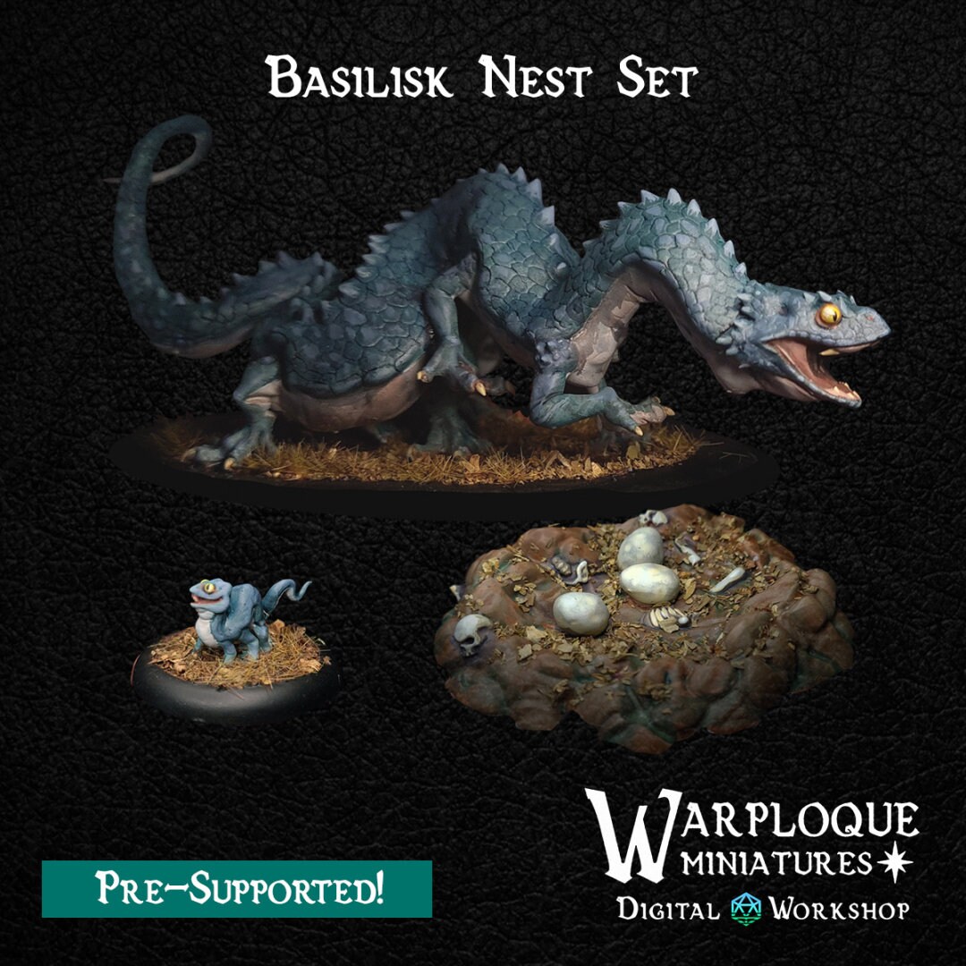 Basilisk Nest Set Monstrous Models for Tabletop Rpgs - Etsy