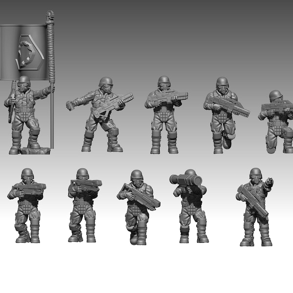 Battletech Infantry Miniatures - Etsy