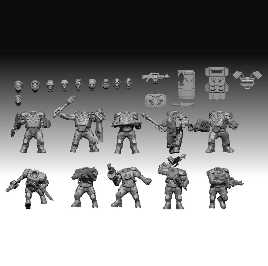 Elysium Drop Troopers: Ogres Sci Fi Models for Tabletop Wargaming ...