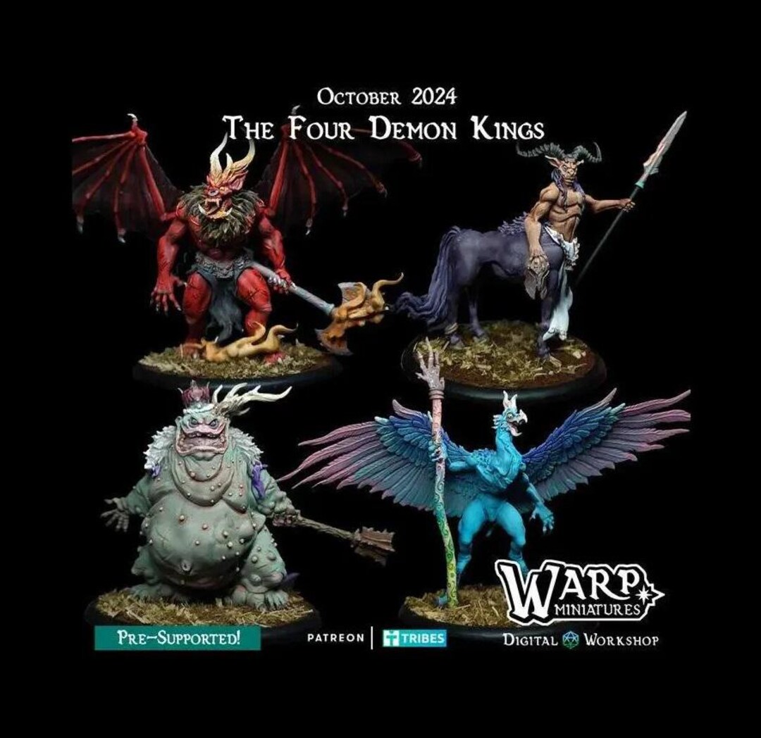 The Four Demon Kings - Models for Tabletop Games - Etsy