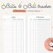 Bills Personal Planner Inserts Bill Pay Checklist Bill | Etsy