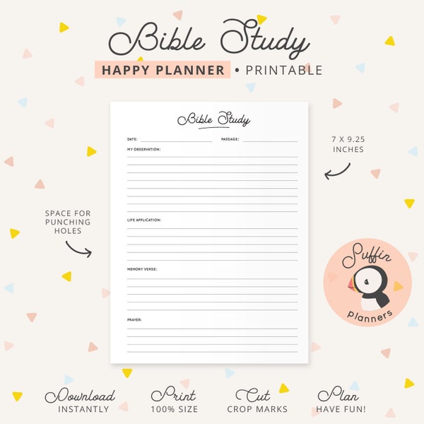 Bible Study Planner Printable - Etsy