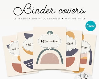 Binder Cover Printable Editable, Binder Insert, Planner Cover, Teacher ...