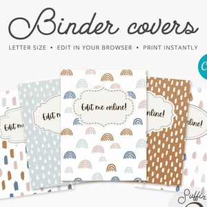 Binder Cover Printable Editable, Canva, Binder Insert, Planner Cover ...